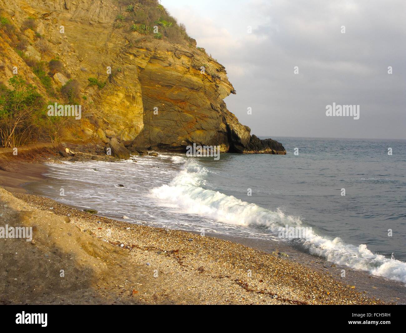 Warm colors of the Caribbean sea at sunset, Venezuela Stock Photo - Alamy