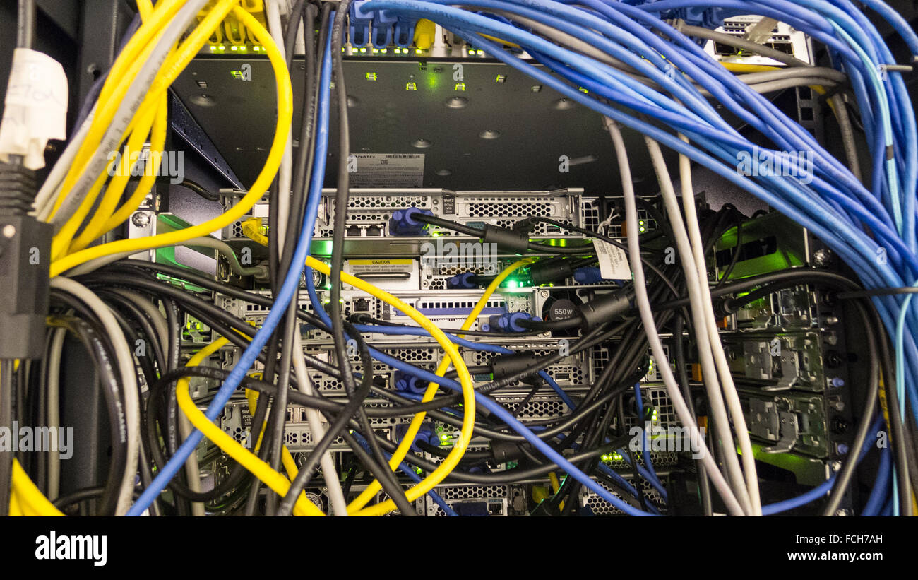 IT equipment connections Stock Photo - Alamy