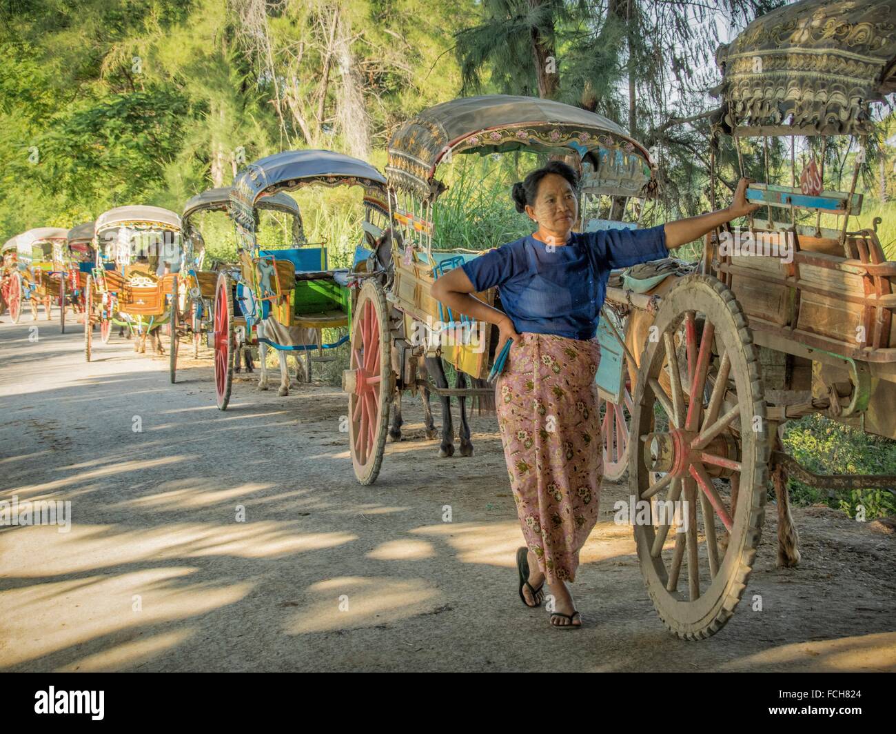 Myanmar horse taxi hi-res stock photography and images - Alamy