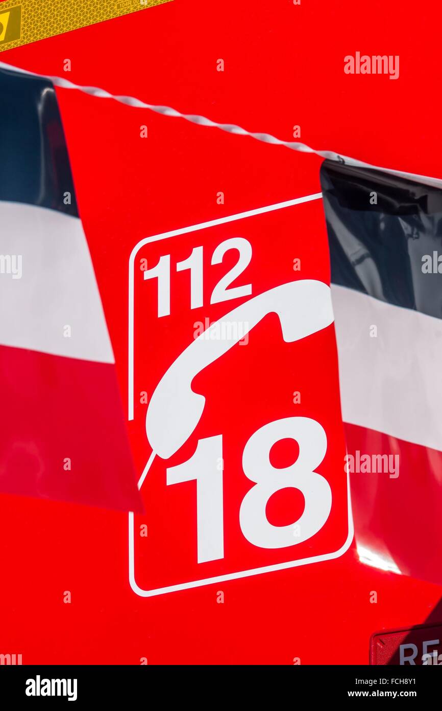 EMERGENCY TELEPHONE NUMBER Stock Photo - Alamy