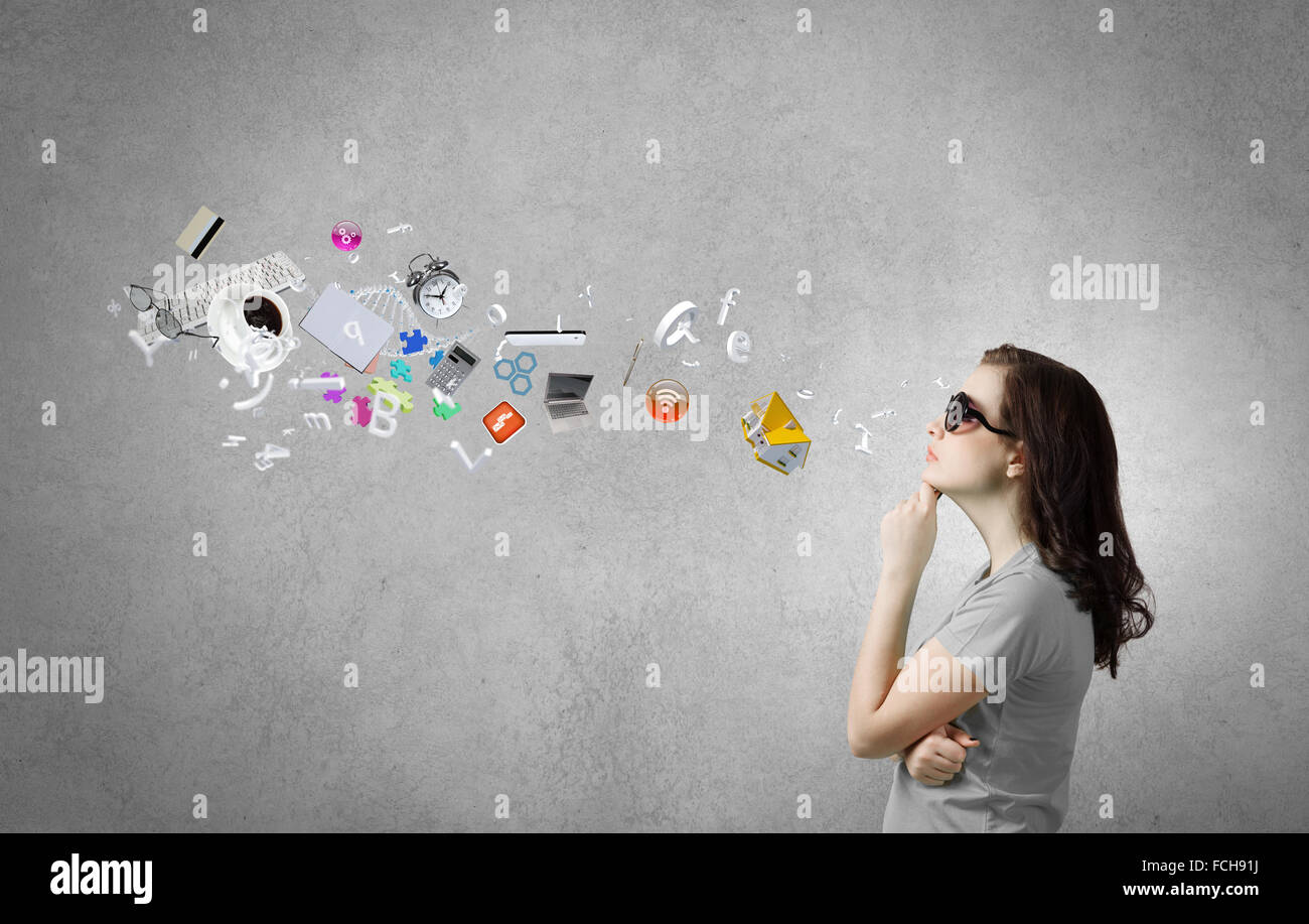 Flying woman sign hi-res stock photography and images - Alamy