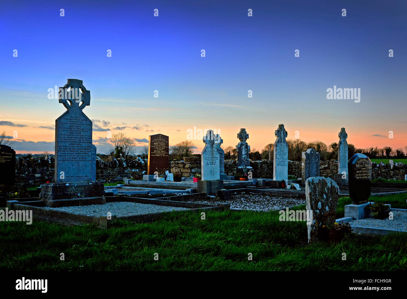 A rural cemetery graveyard in North Co. Dublin Ireland Stock Photo - Alamy