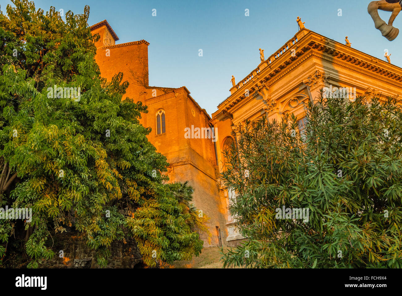 the old houses of Rome in Italy Stock Photo - Alamy