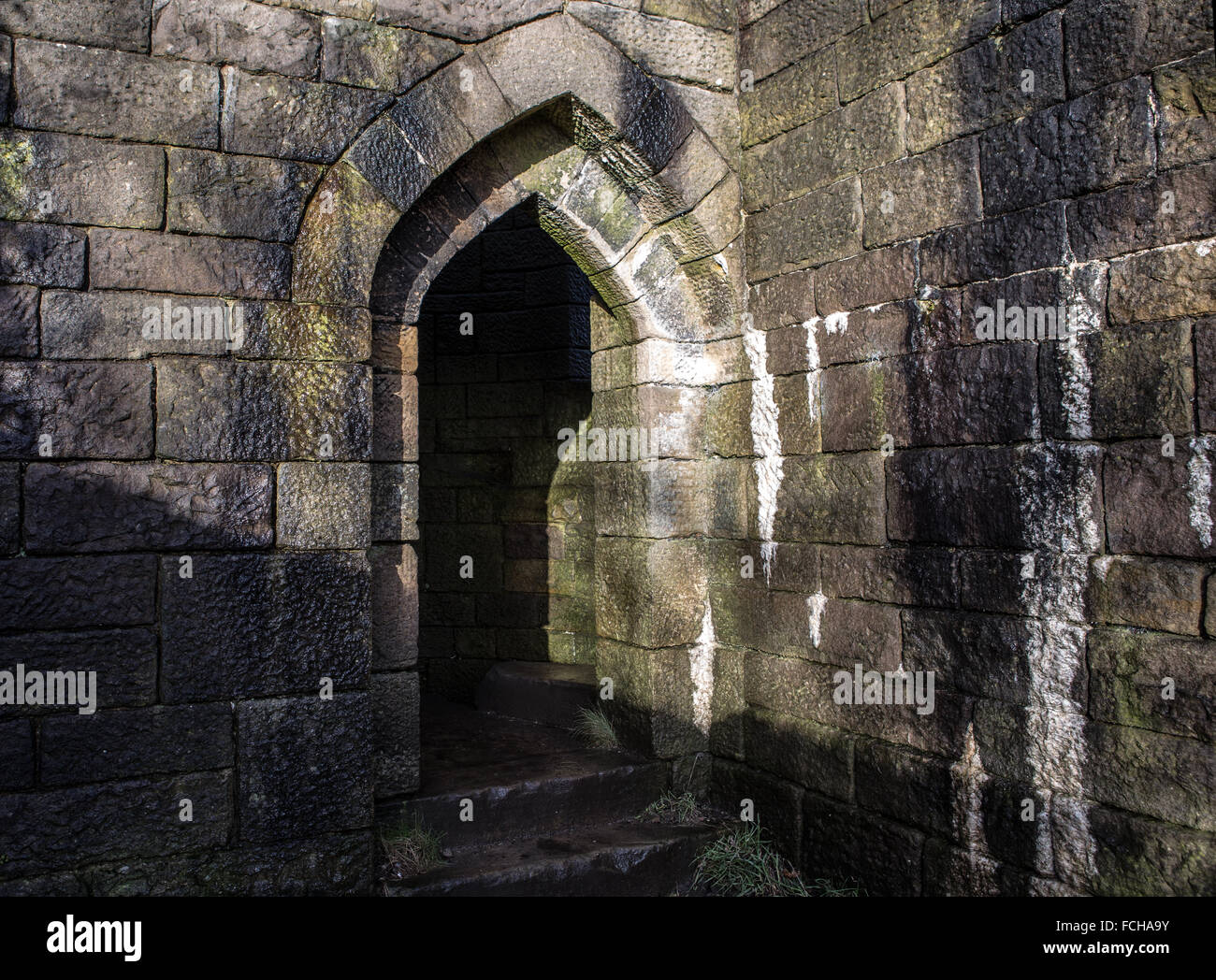 Rivington Castle, a scaled down copy of Liverpool Castle, Part of the ...