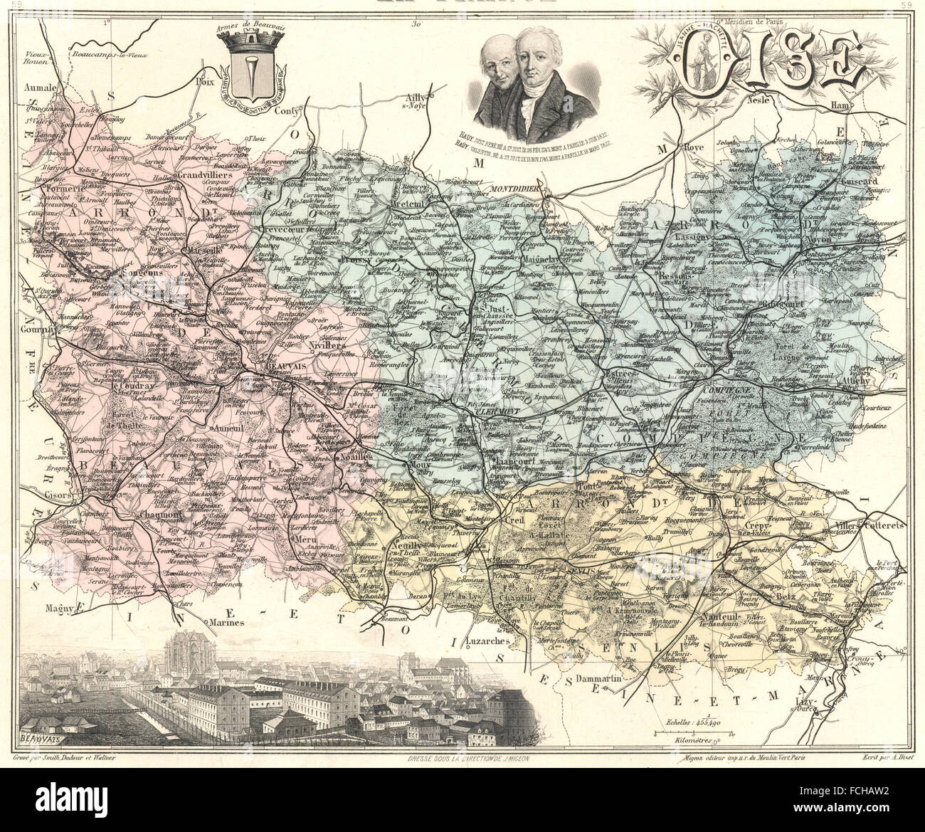 Map of beauvais hi-res stock photography and images - Alamy