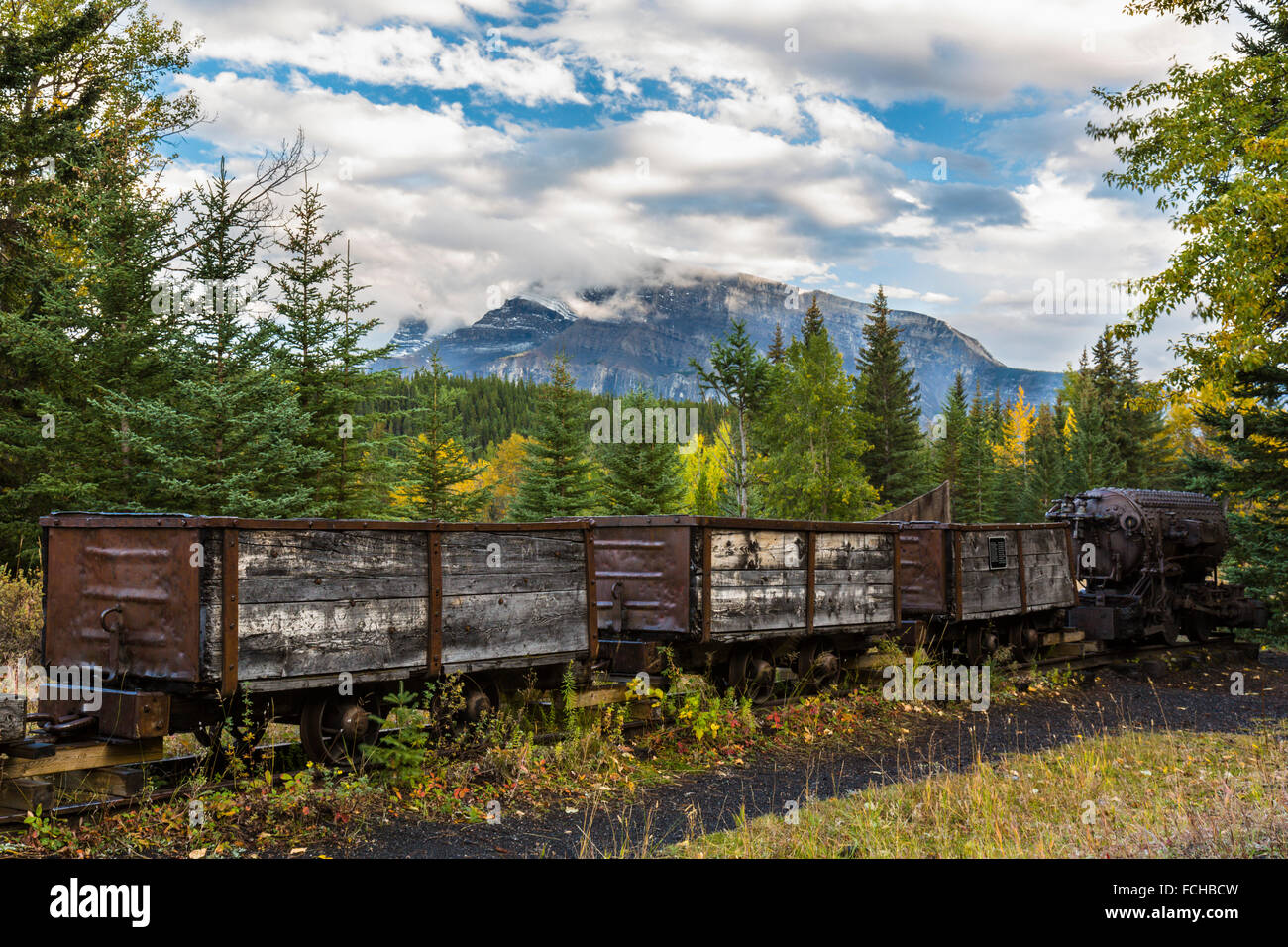 Old coal mine, historical, Lower Bankhead, Banff Nationalpark, Alberta ...