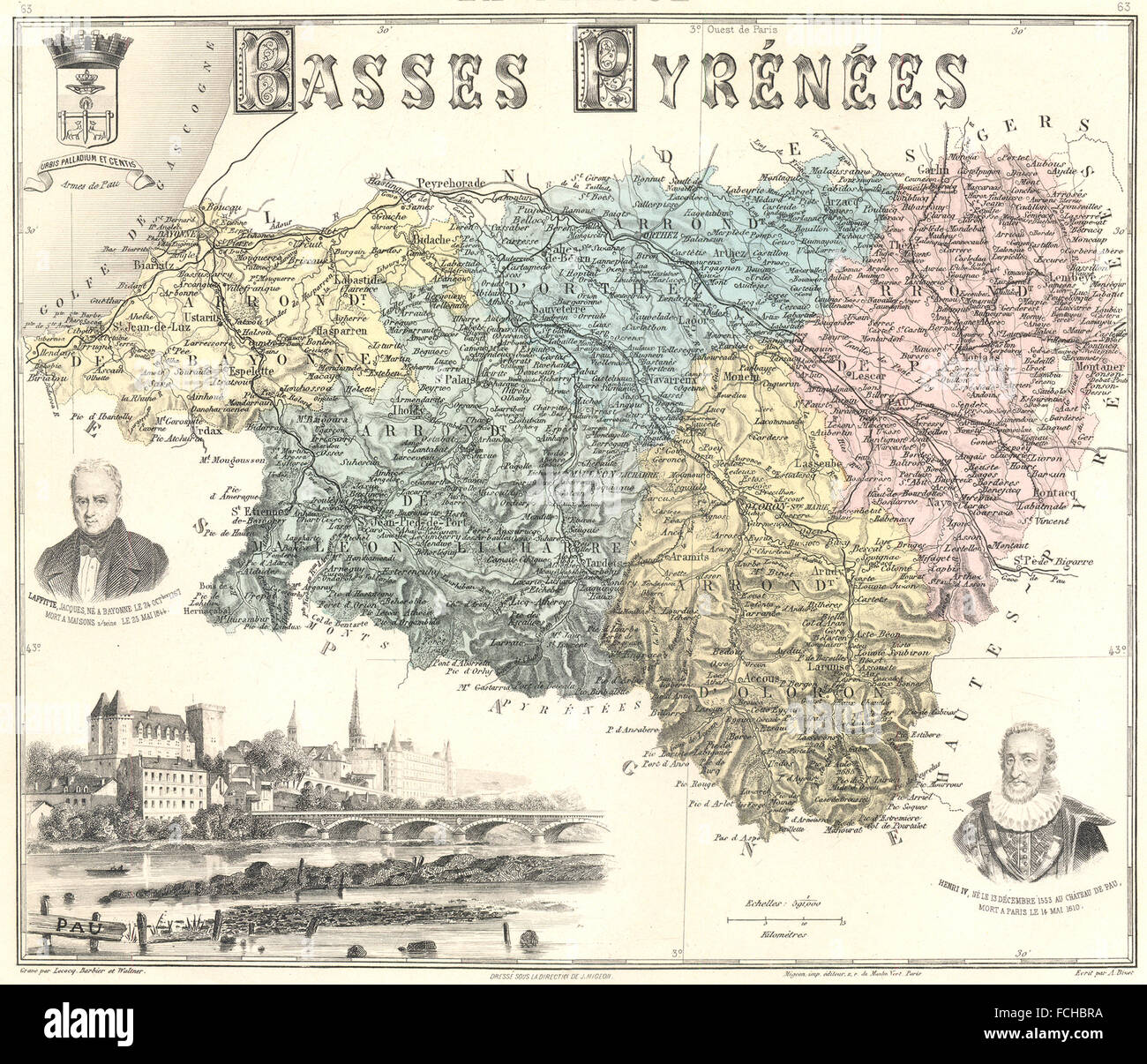 Map pau france hi-res stock photography and images - Alamy