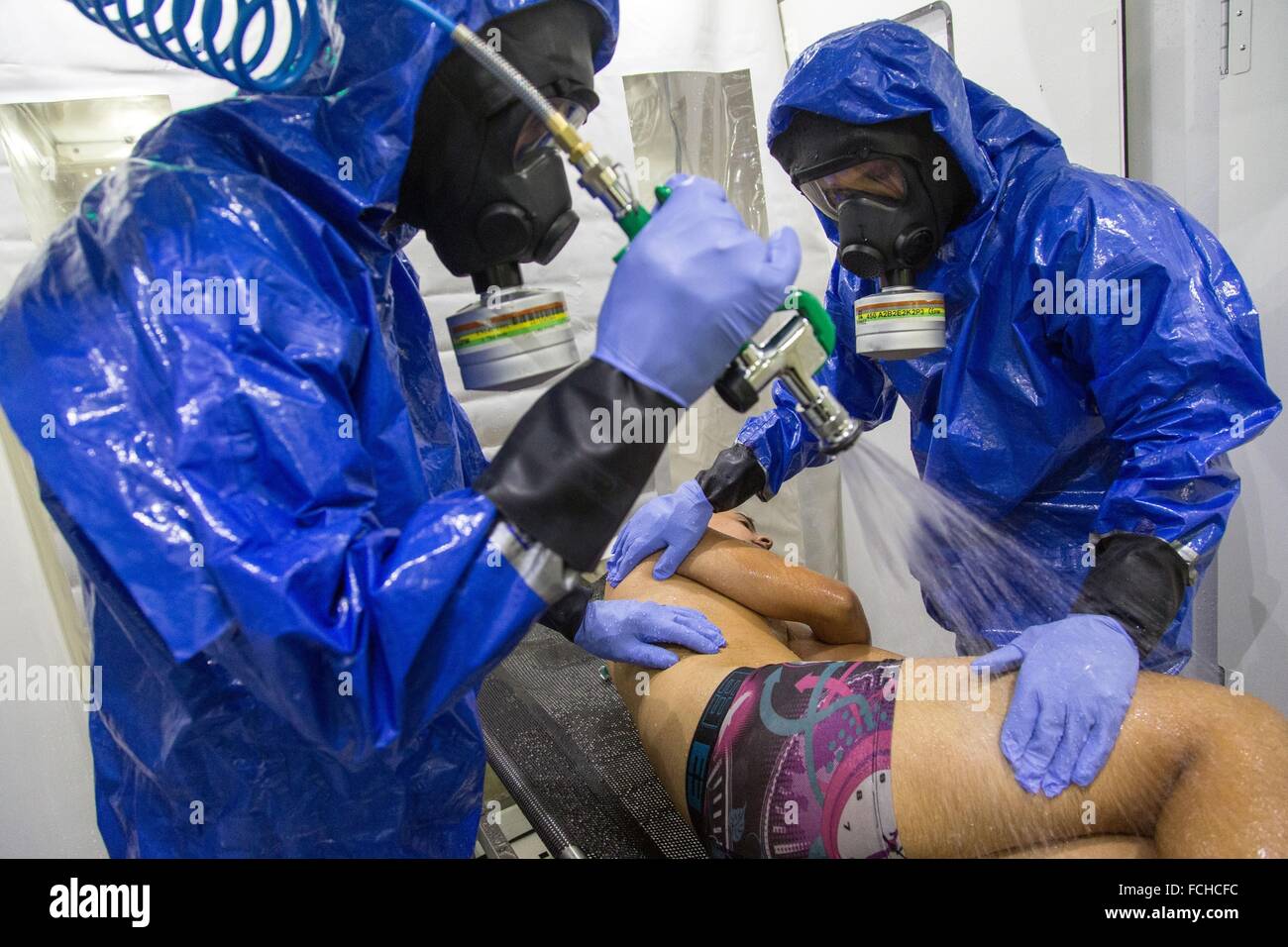 Nuclear decontamination shower hi-res stock photography and images - Alamy