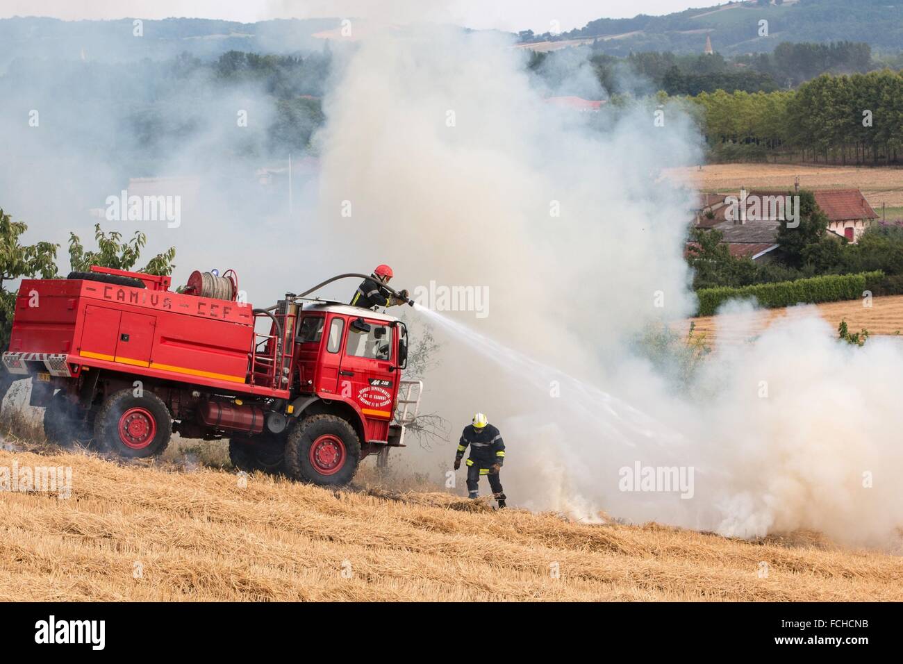 FIREFIGHTERS IN FRANCE Stock Photo - Alamy