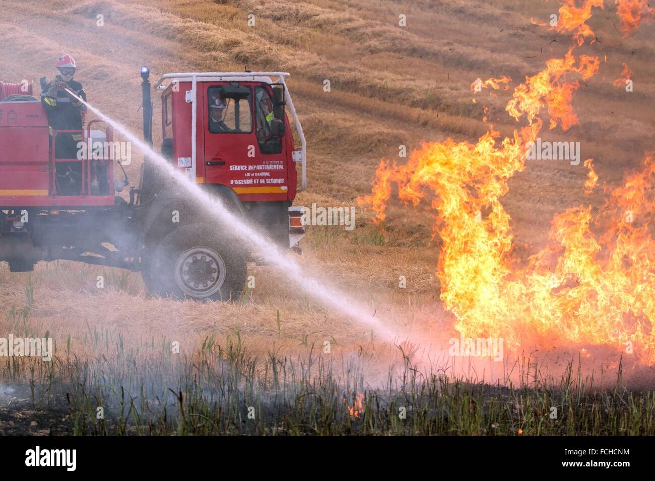 FIREFIGHTERS IN FRANCE Stock Photo - Alamy