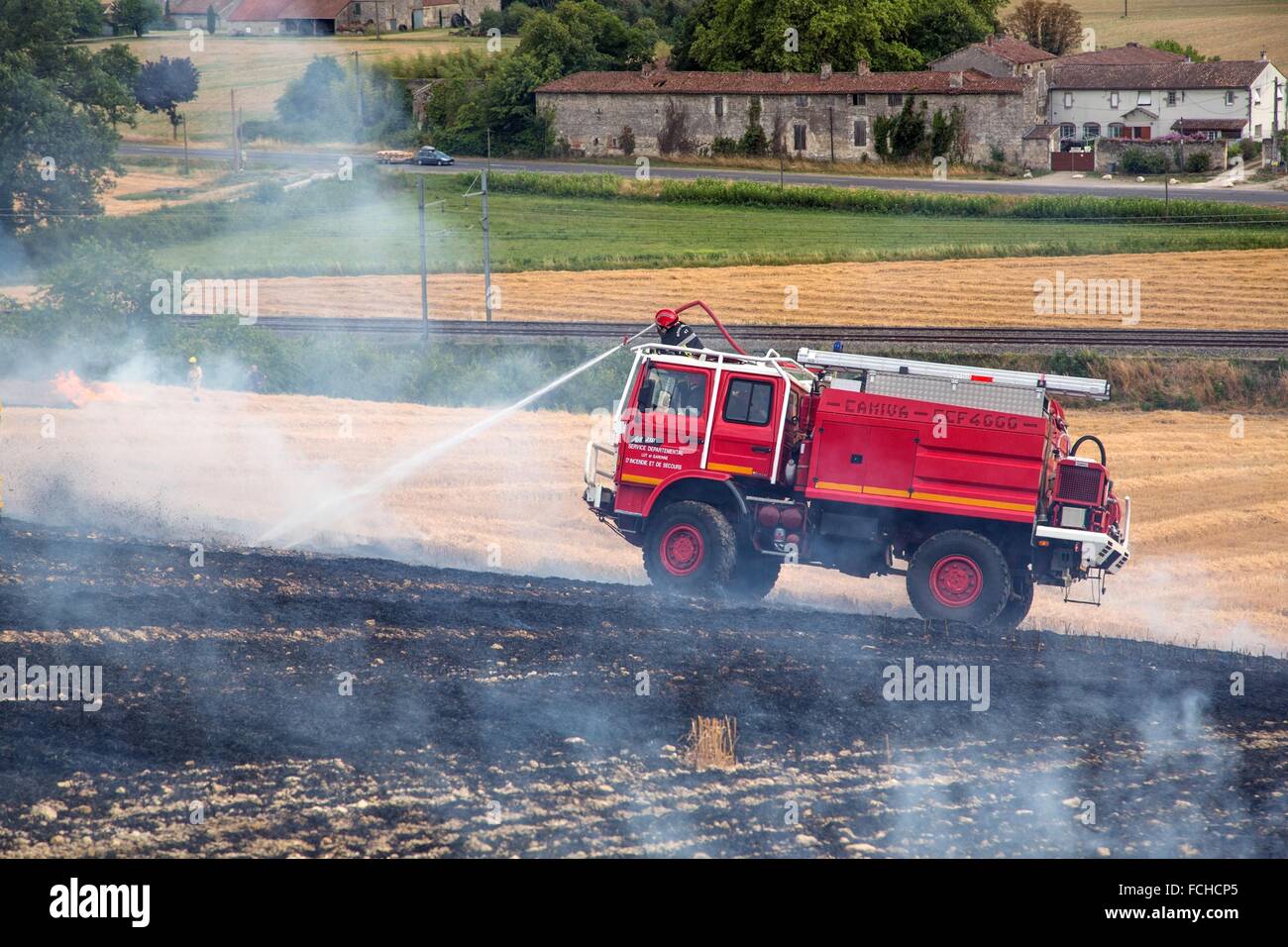FIREFIGHTERS IN FRANCE Stock Photo - Alamy