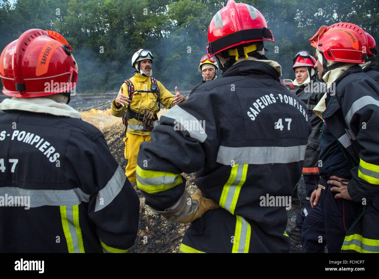 FIREFIGHTERS IN FRANCE Stock Photo - Alamy