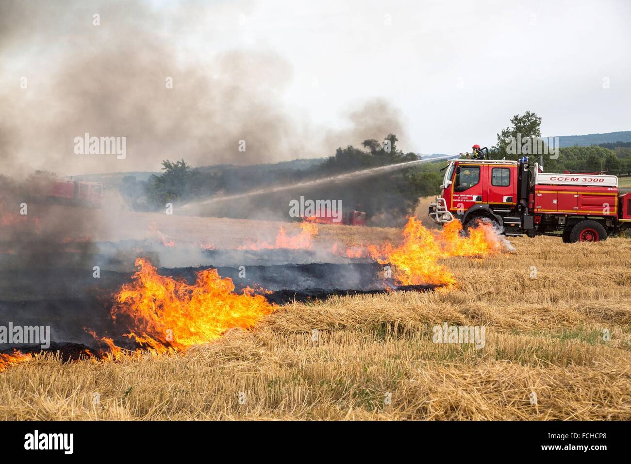 FIREFIGHTERS IN FRANCE Stock Photo - Alamy