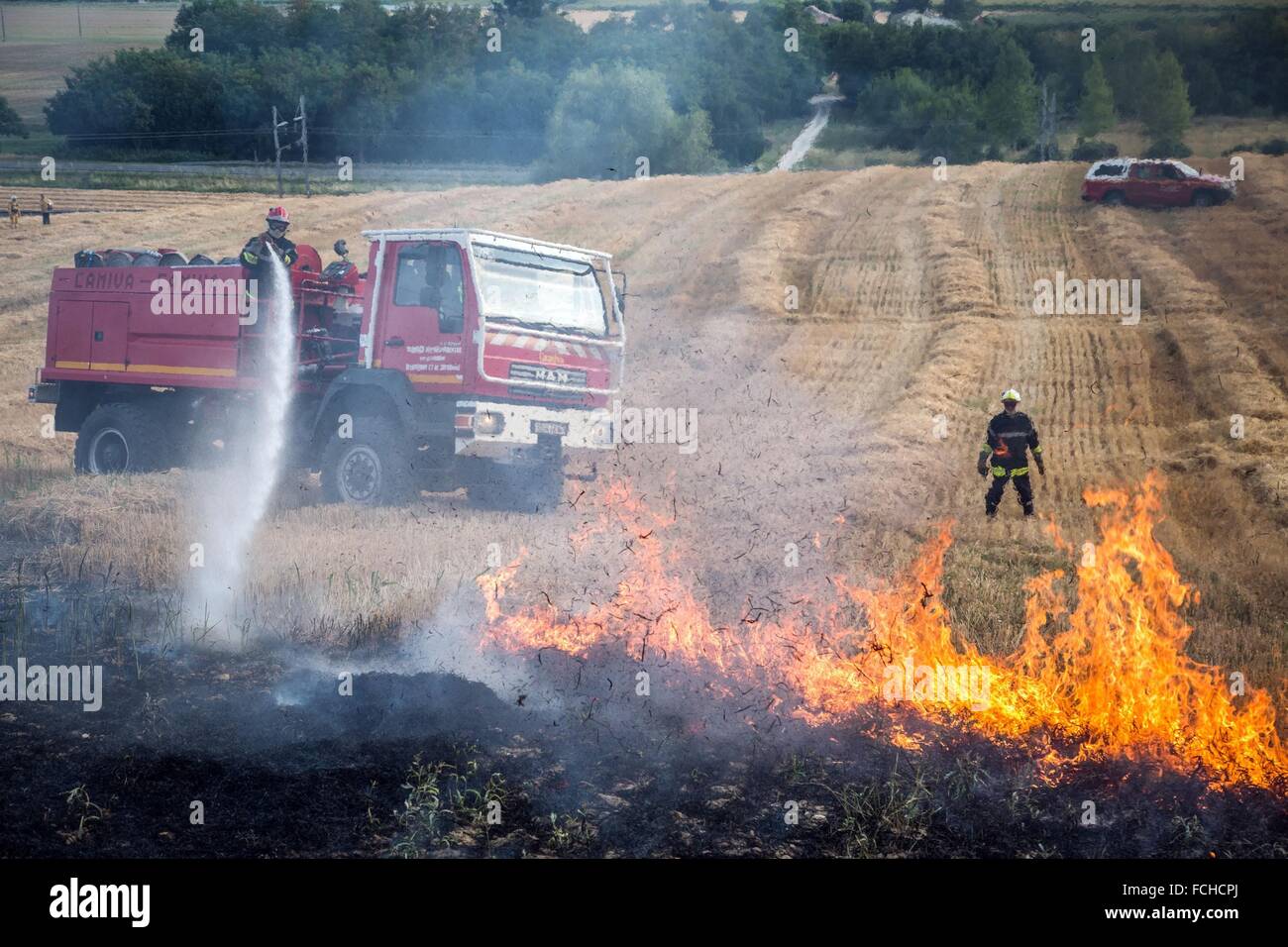 FIREFIGHTERS IN FRANCE Stock Photo - Alamy