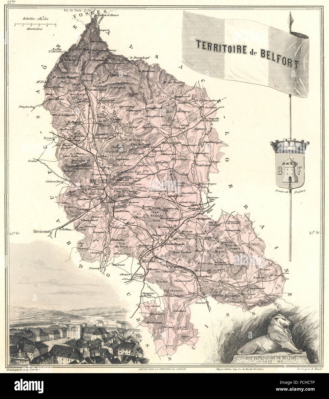 Territoire de belfort map hi-res stock photography and images - Alamy