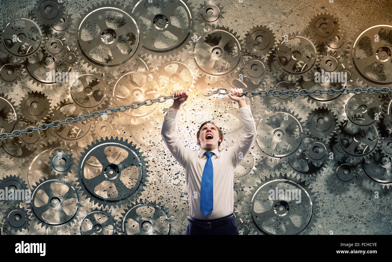 Broken chain hands freedom hi-res stock photography and images - Alamy