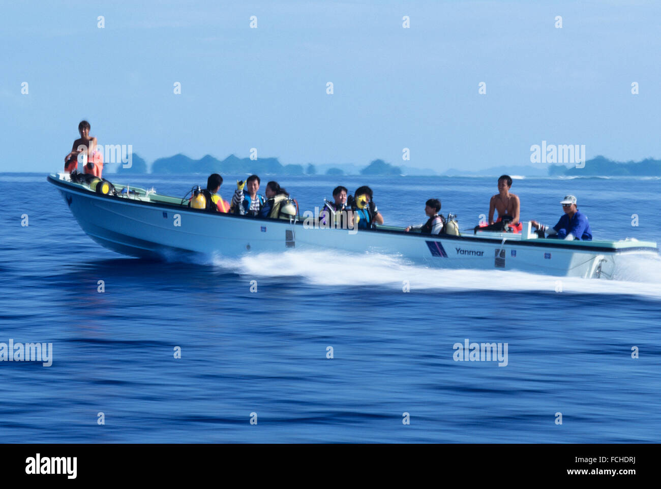 Republic of Palau, Live a board scuba dive operation Stock Photo - Alamy