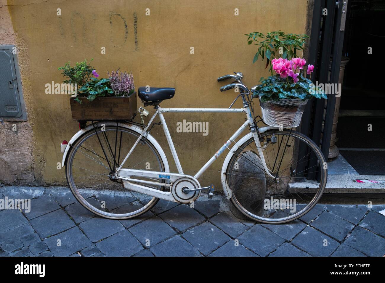 Bike with flower decoration hi-res stock photography and images - Alamy