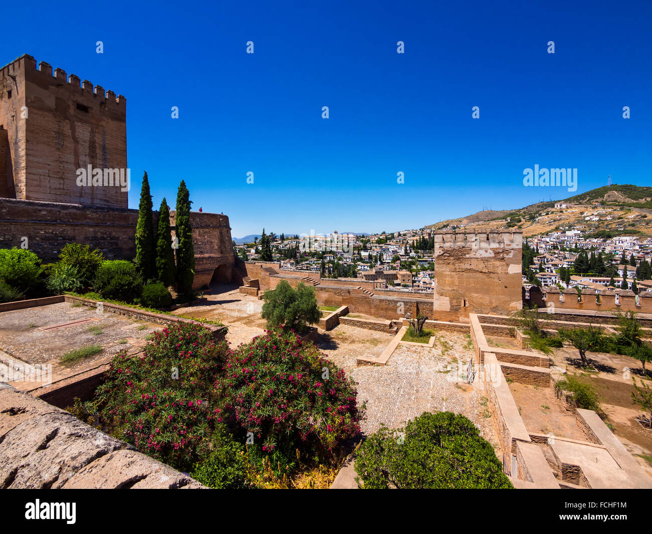 Spain Andalucia Granada Alhambra Palace Alcazaba Stock Photo - Alamy