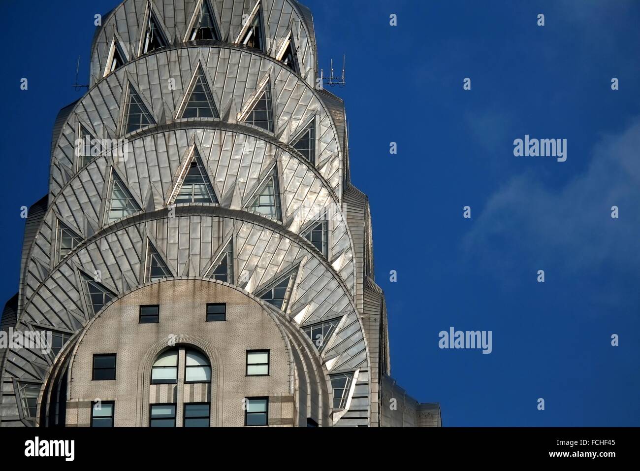 Chrysler Building. Detail of the stainless steel roof, Manhattan, New ...