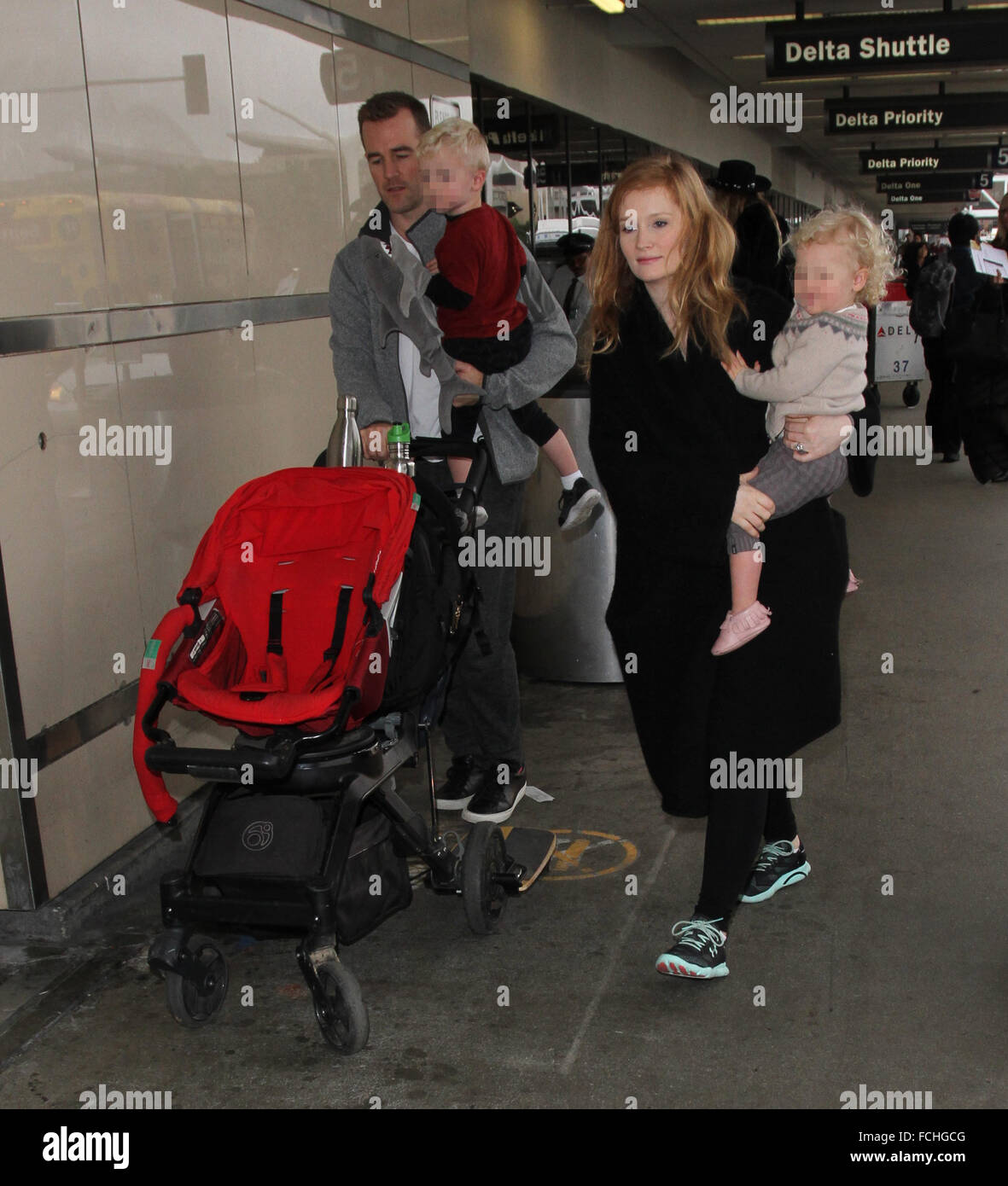 James Van Der Beek and Kimberly Brook arrive at Los Angeles ...