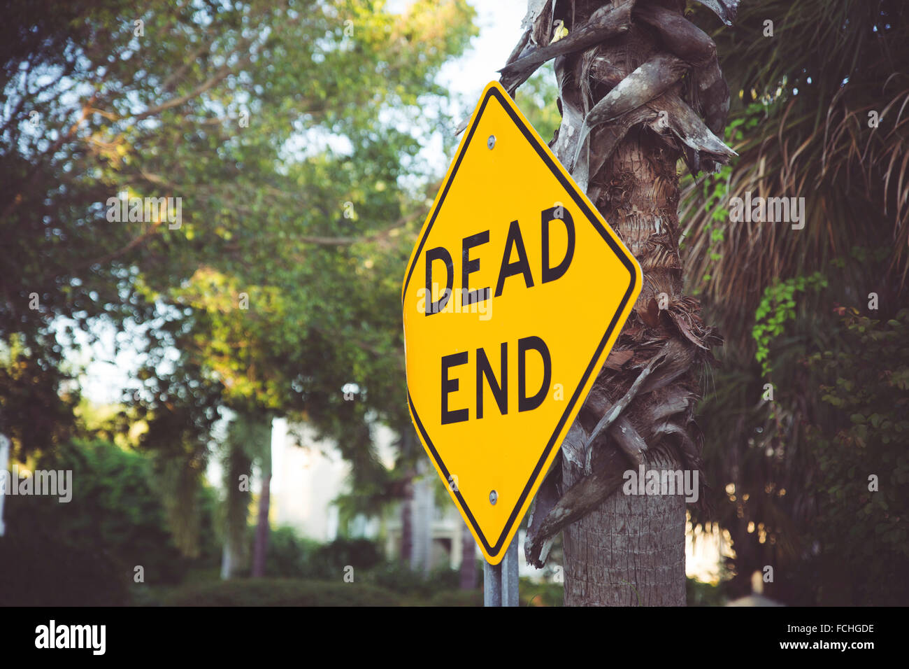 USA Florida Captiva Island dead end sign Stock Photo - Alamy