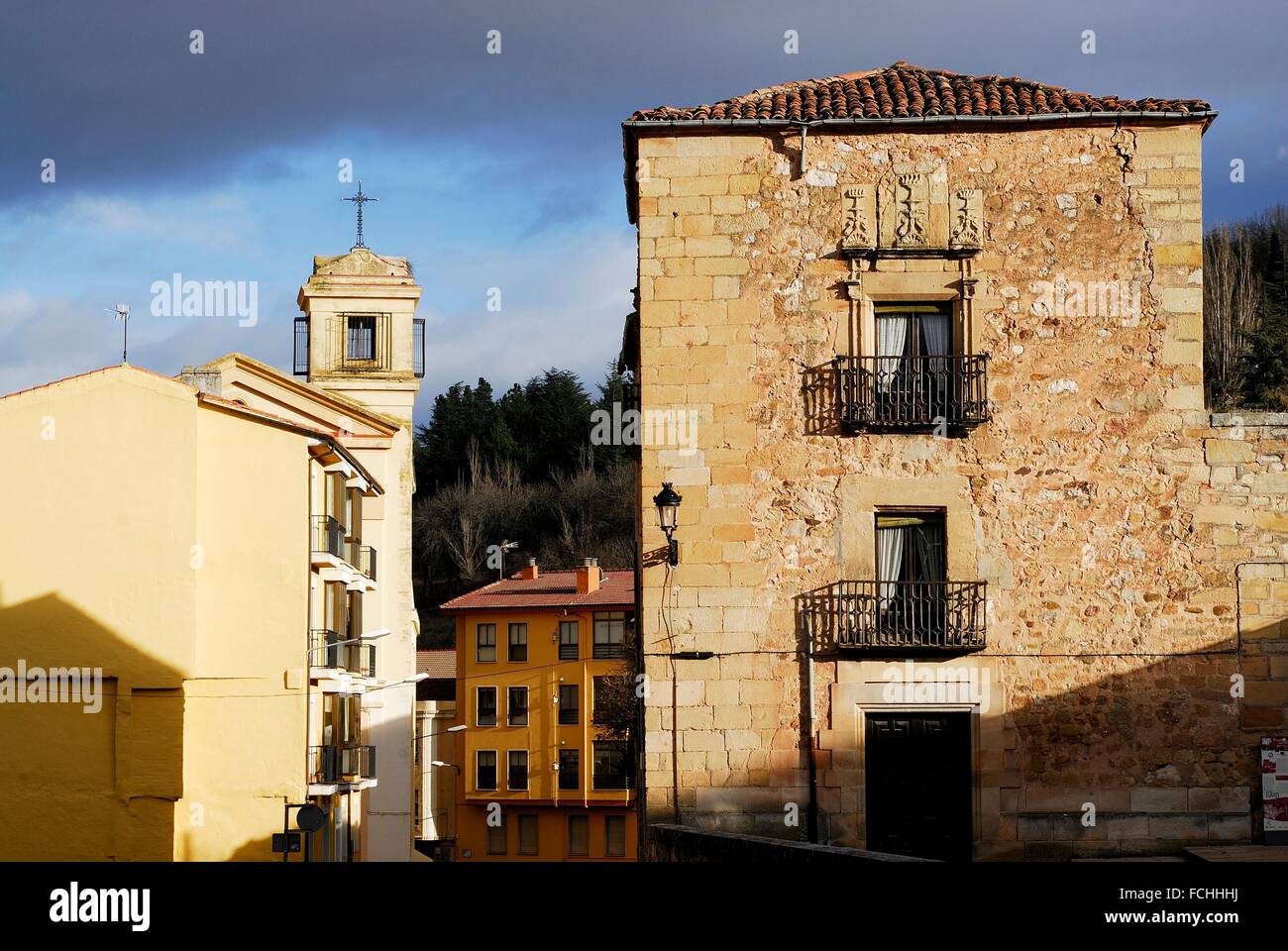 Main square of Soria, Spain Stock Photo - Alamy
