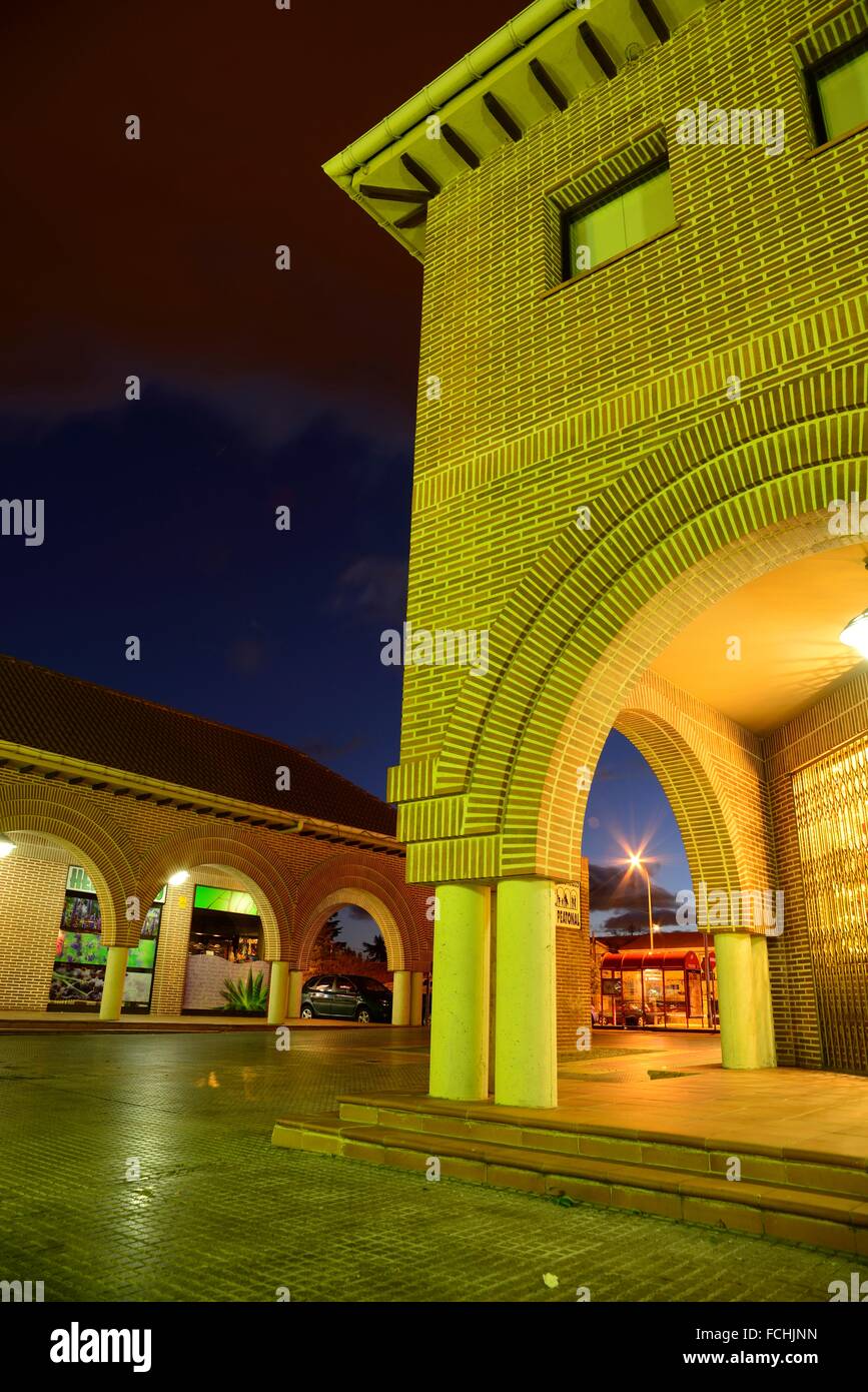 Square of the Arches in Colmenar Viejo, Madrid, Spain Stock Photo - Alamy