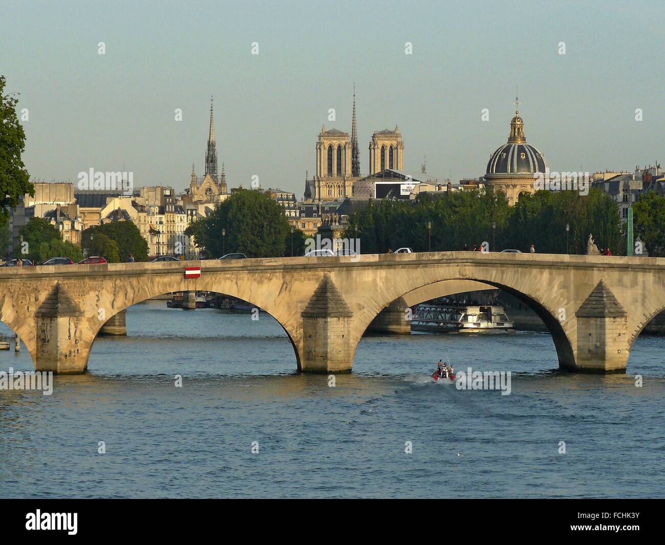 Paris (France). Royal Bridge over the River Seine in Paris city Stock ...