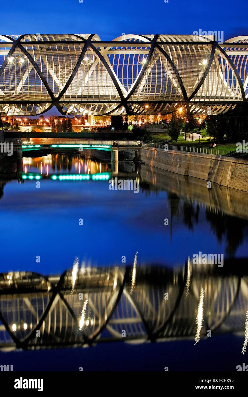 Modern bridge in madrid rio hi-res stock photography and images - Alamy