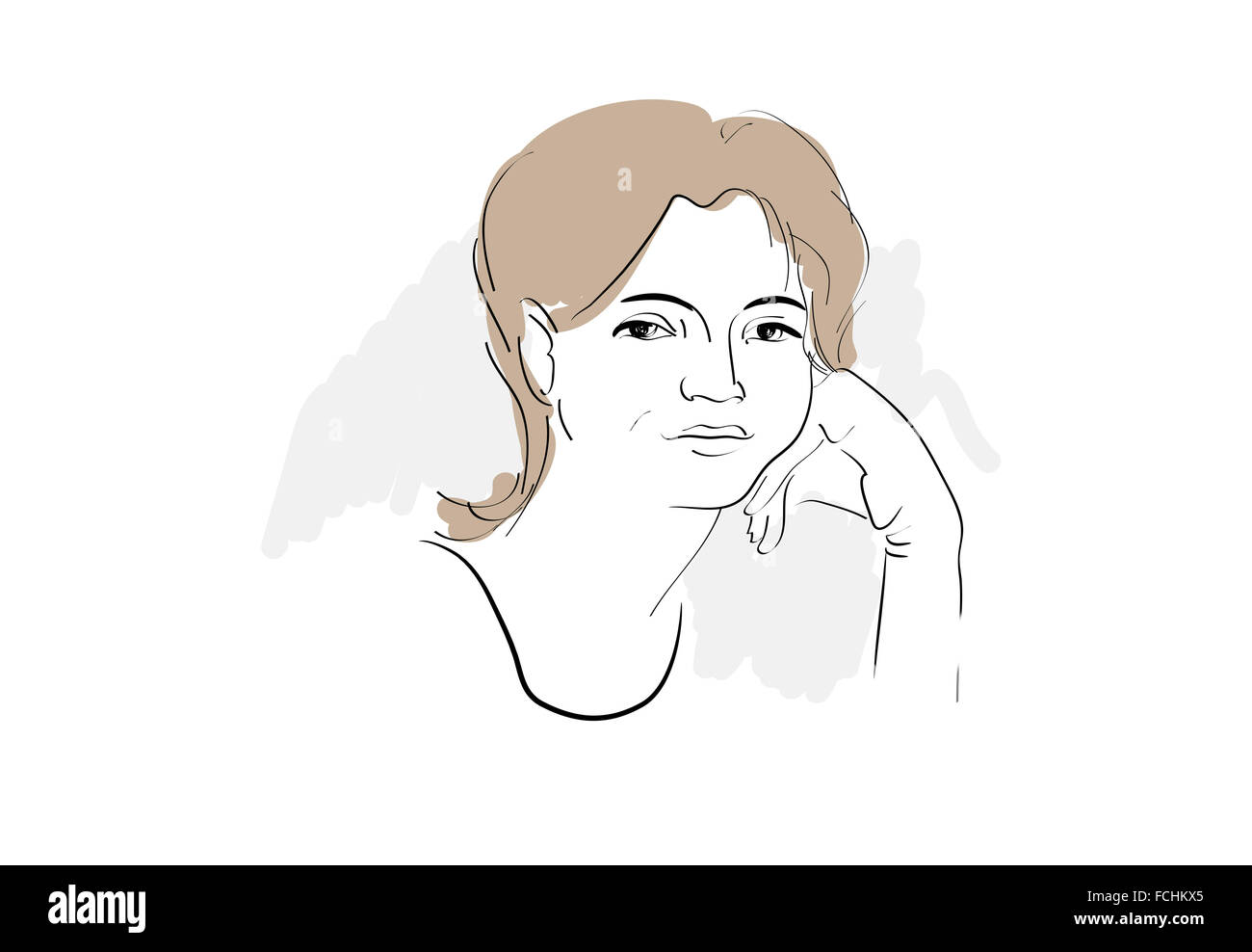 Woman sketch pad Cut Out Stock Images & Pictures - Alamy