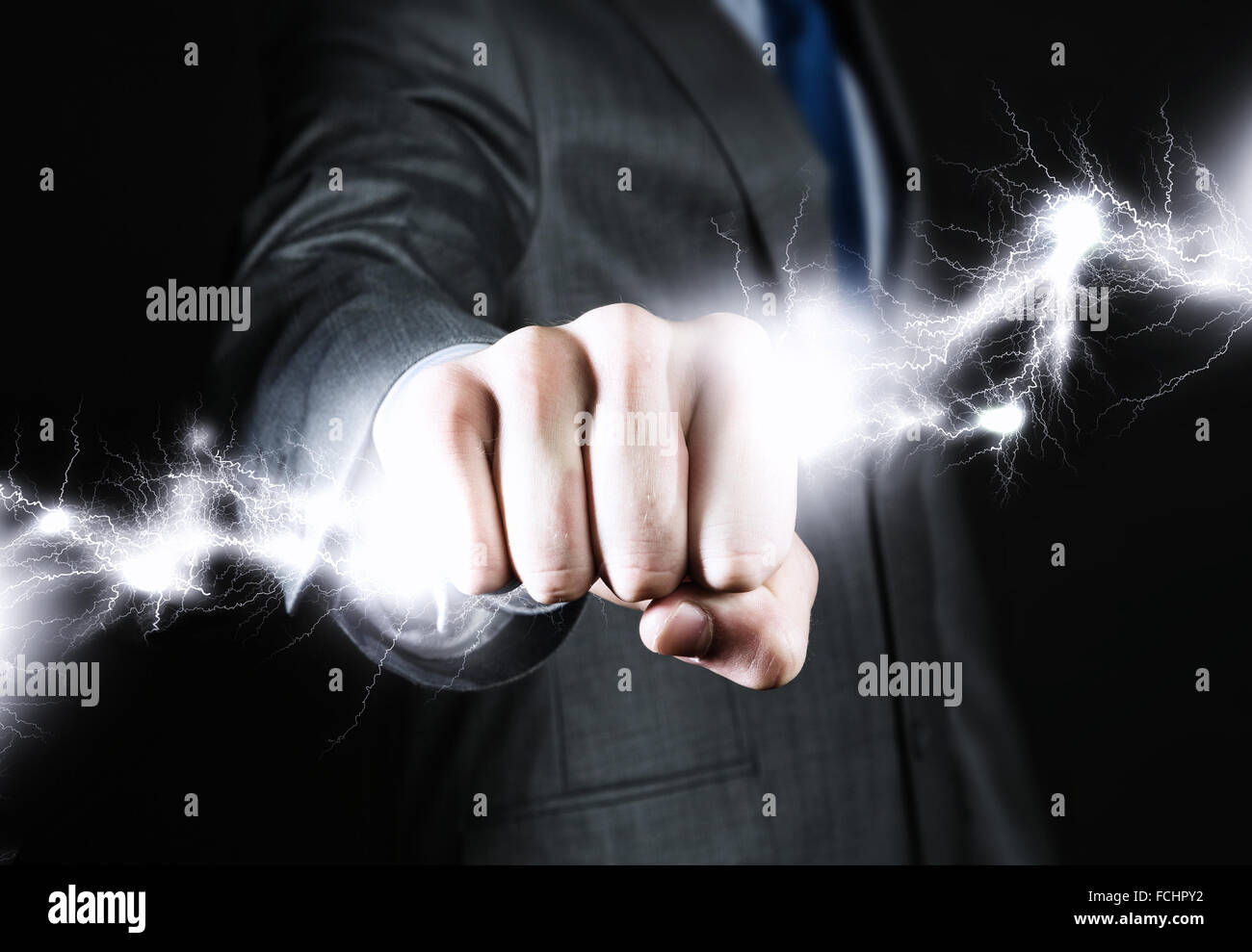 Hand holding lightning hi-res stock photography and images - Alamy