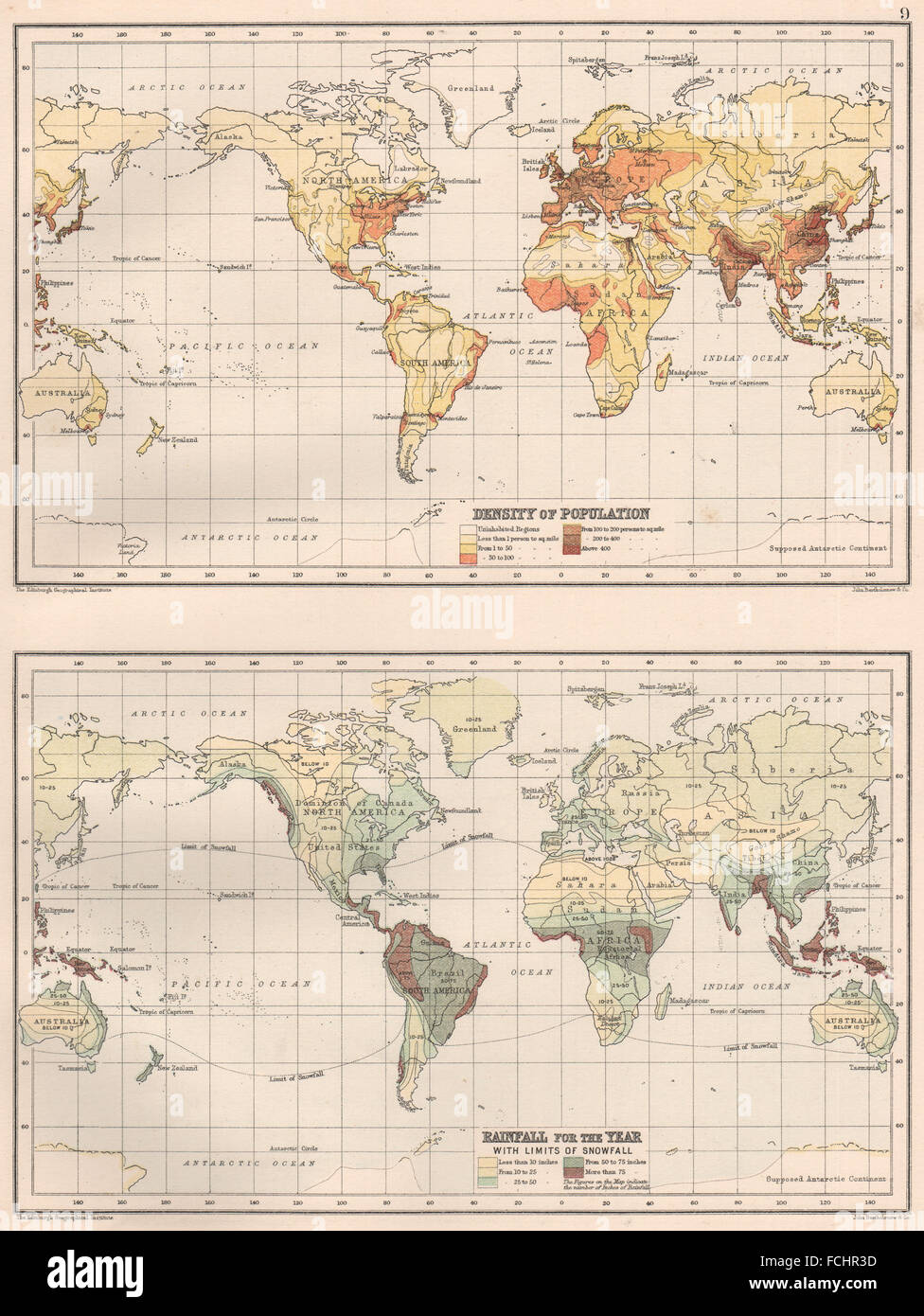 World population density map hi-res stock photography and images - Alamy