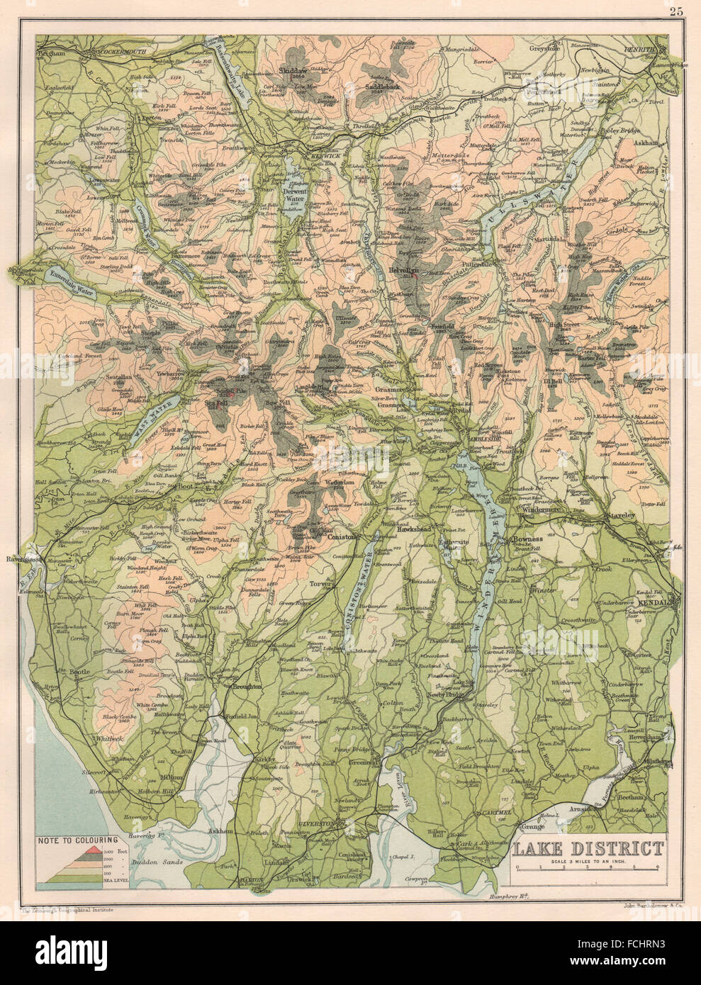 Lake district maps hi-res stock photography and images - Alamy