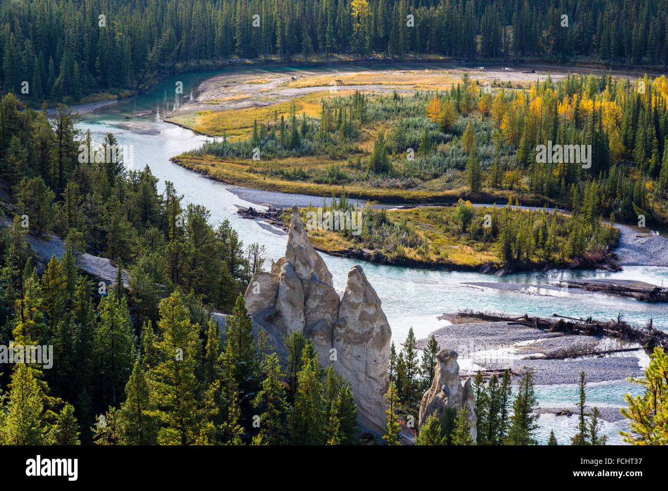 Hoodoos Viewpoint, Banff Nationalpark, Alberta, Canada Stock Photo - Alamy