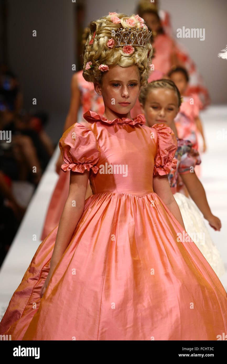 Models walk the runway finale at the Nancy Vuu fashion show during ...