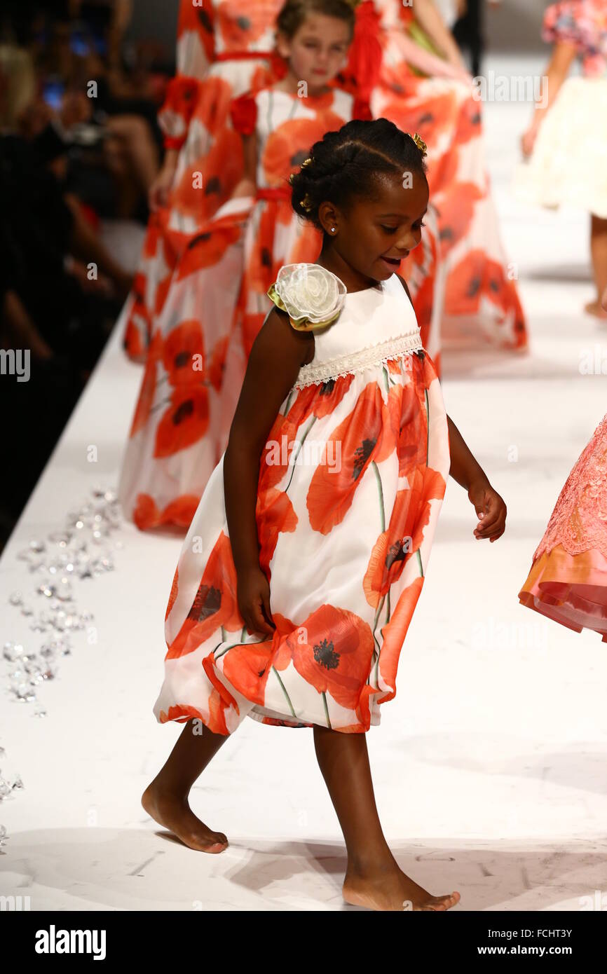 Models walk the runway finale at the Nancy Vuu fashion show during ...