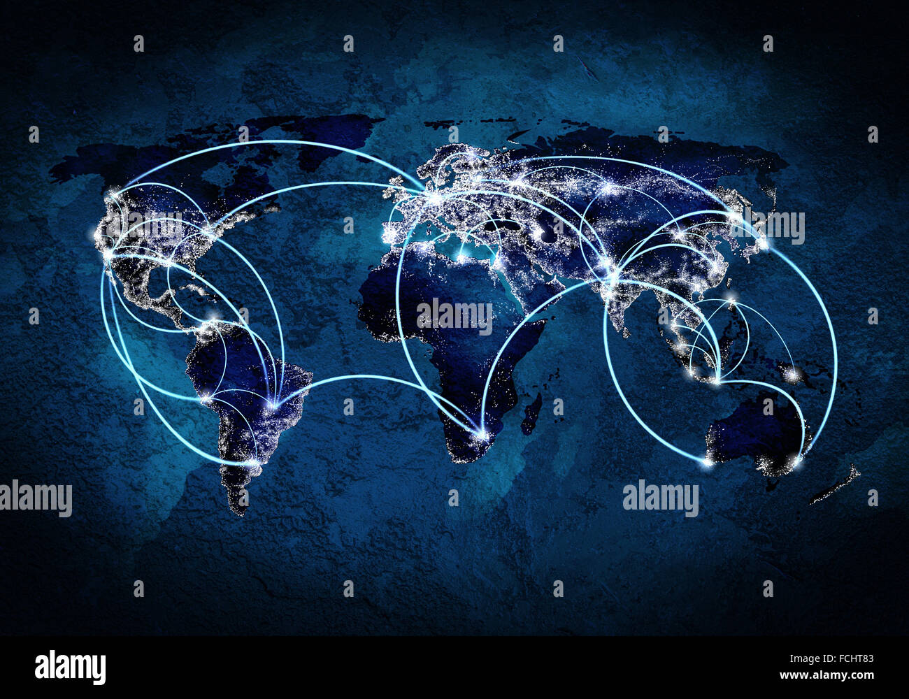 Conceptual background image of world map and connection lines Stock ...