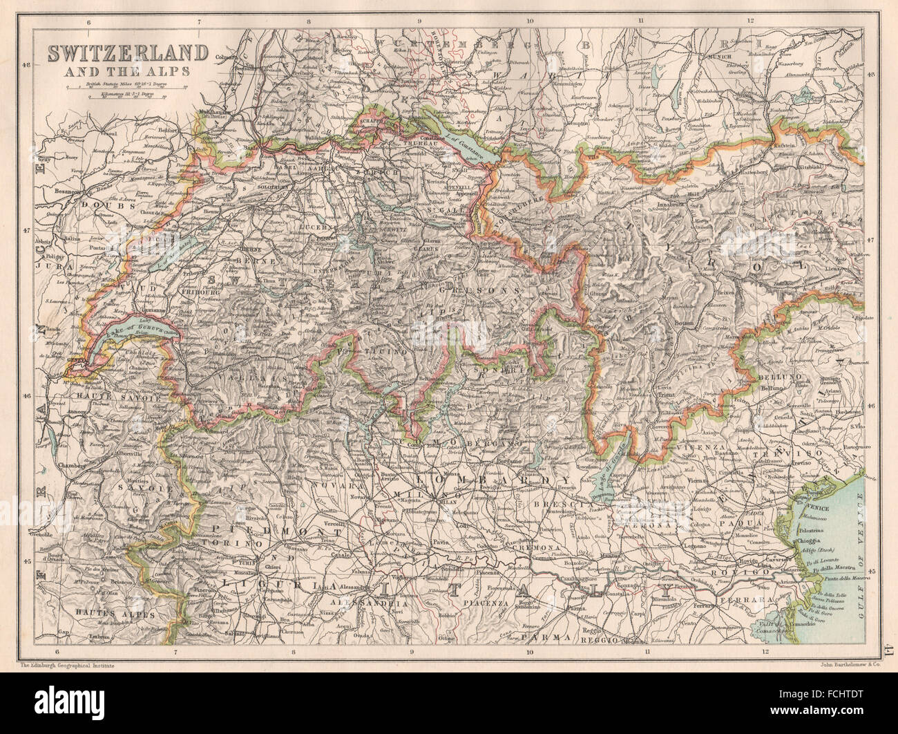 Piedmont map hi-res stock photography and images - Alamy