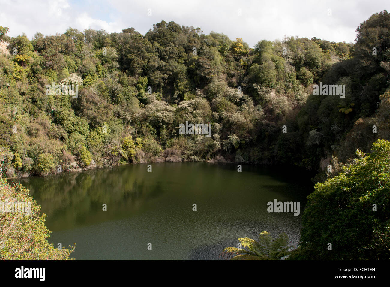 The Southern Crater in the Waimangu Volcanic Rift Valley in New Zealand ...