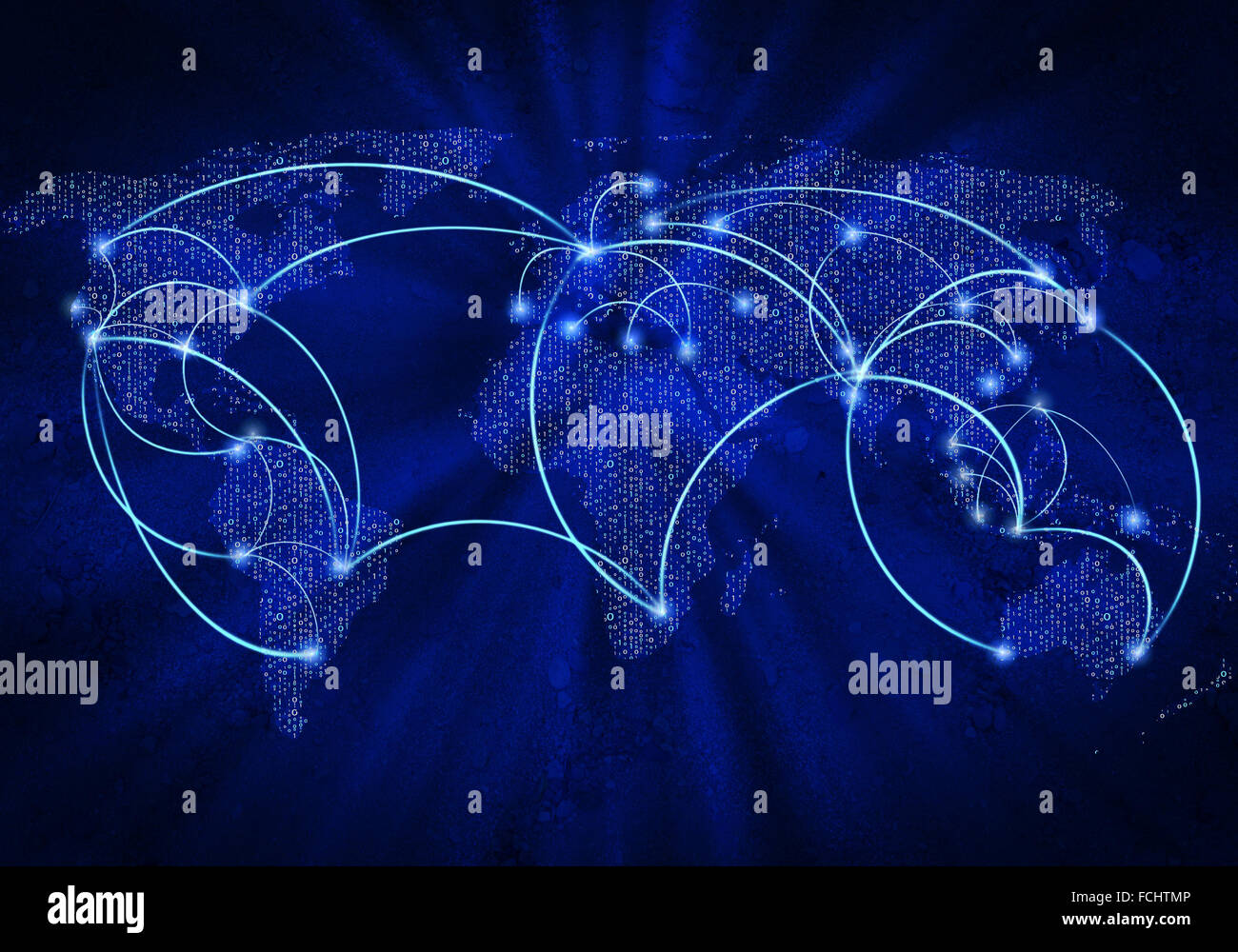 Conceptual background image of world map and connection lines Stock ...