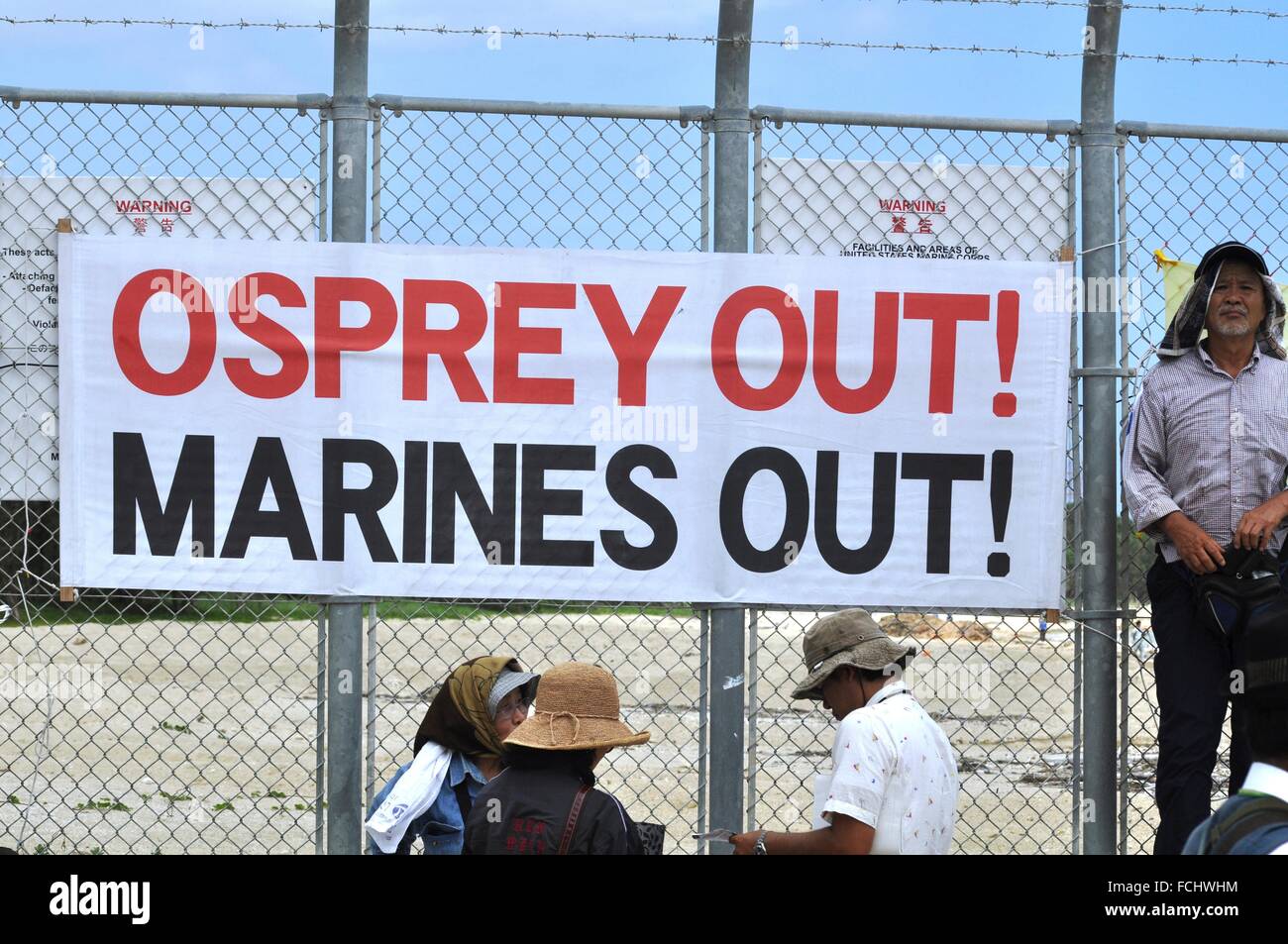 Military base protest asia hi-res stock photography and images - Alamy