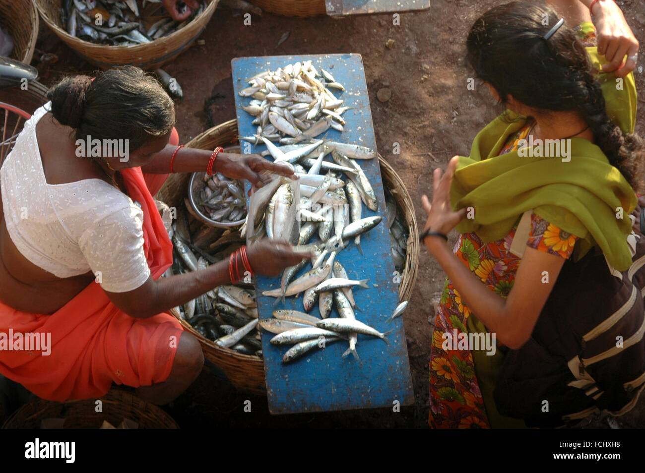 Mapusa, Goa, India: fish sold at the municipal market Stock Photo - Alamy
