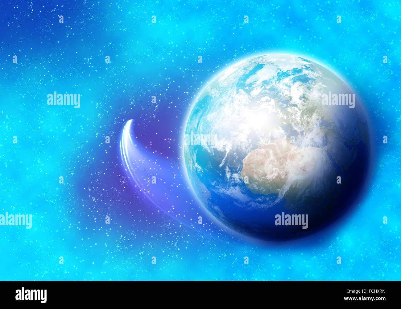 Colorful image of Earth planet. Elements of this image are furnished by ...