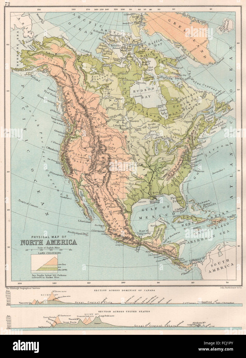 United states physical map hi-res stock photography and images - Alamy