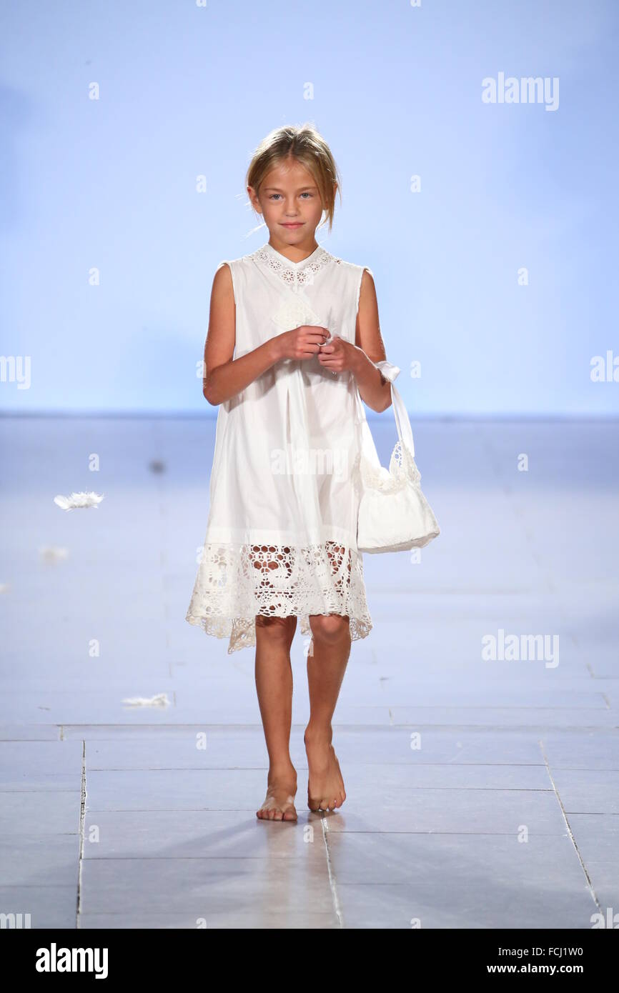 Kid model walks Wild runway at the FTL Moda Spring 2016 during NYFW ...
