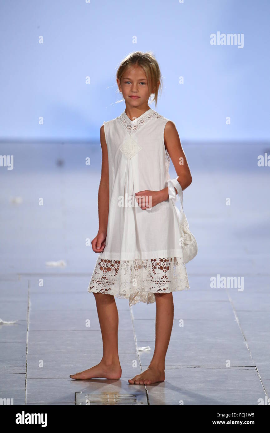 Kid model walks Wild runway at the FTL Moda Spring 2016 during NYFW ...