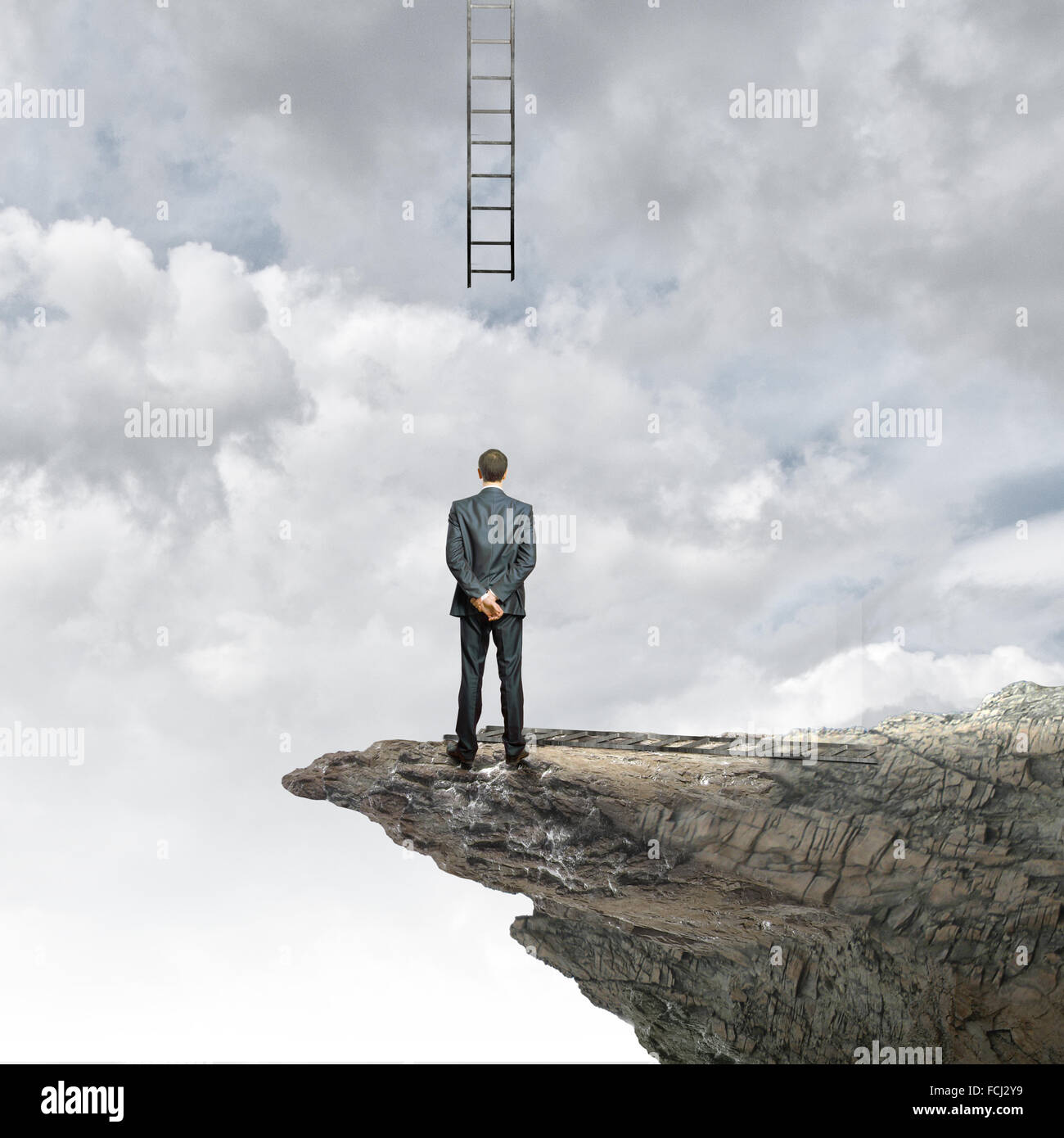Climbing ladder concept success failure hi-res stock photography and ...