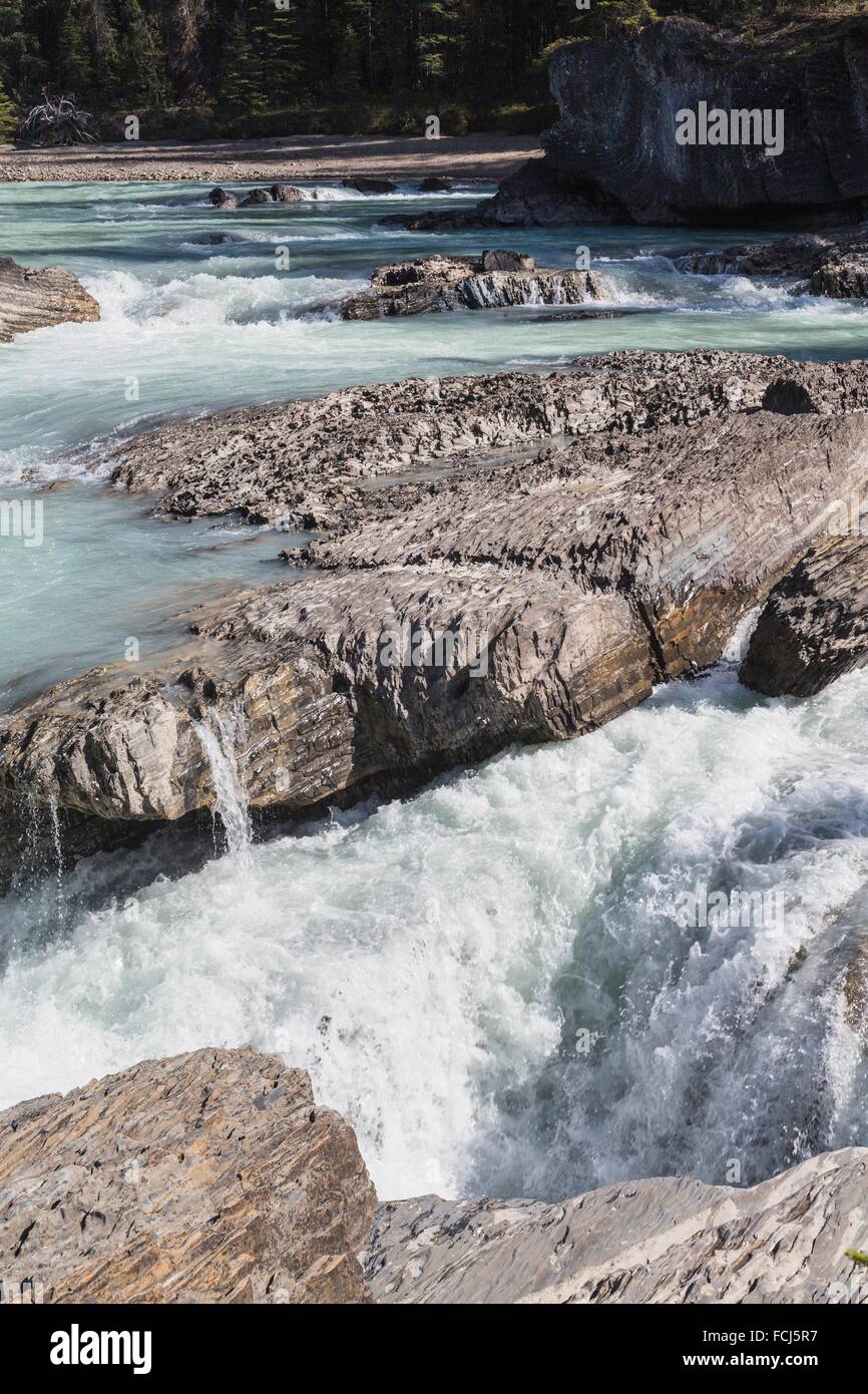 Natural Bridge and Kicking Horse River in the Yoho National Park ...