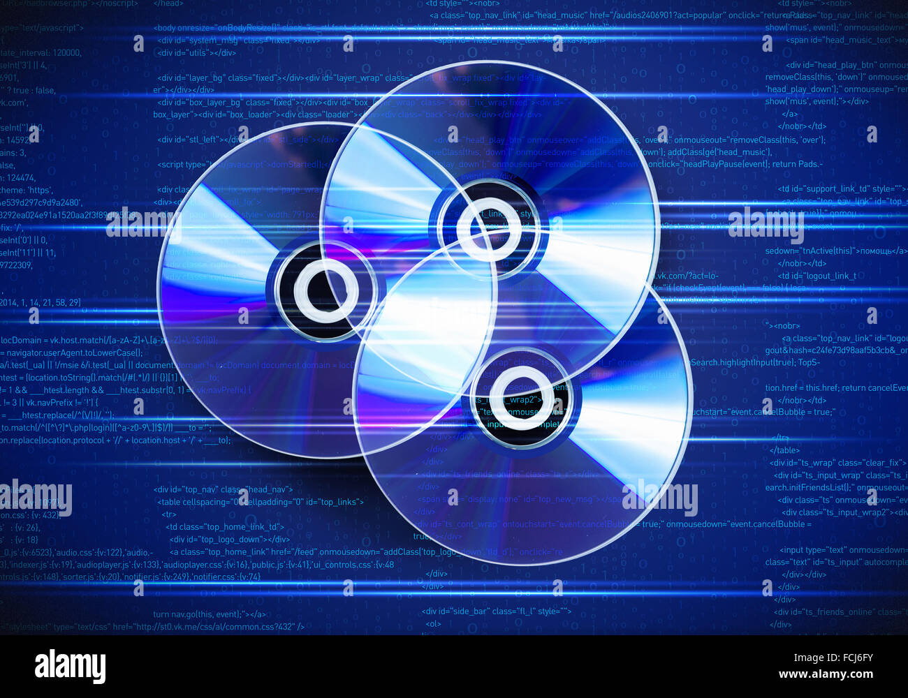 Collection of three cd discs on digital background Stock Photo - Alamy